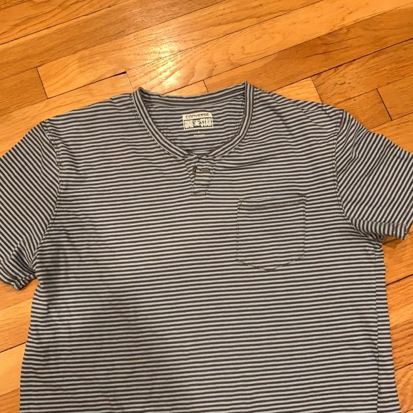 Converse | Shirts | Converse Striped Tshirt Sz L 0 Cotton | Poshmark